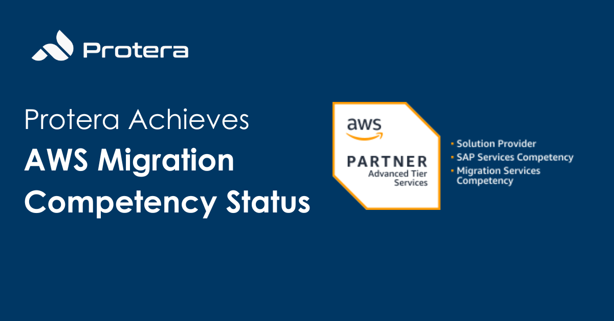 Protera Achieves AWS Migration Competency Status